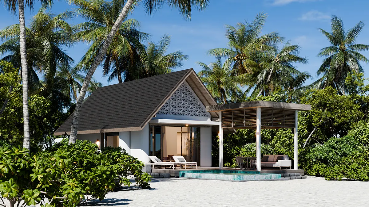 Beach Pool Villa – Meyyafushi Maldives - Lily Tours Maldives